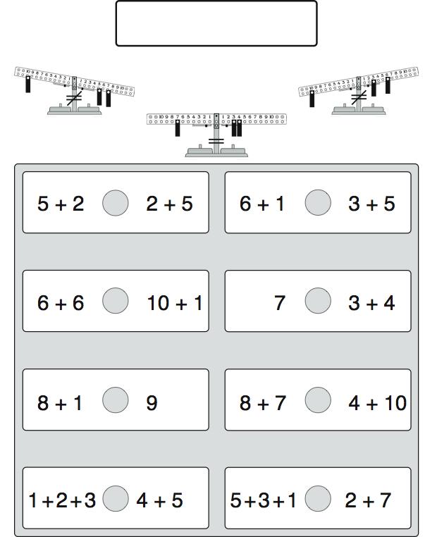 Exploring Addition Facts and Equals as Balanced on a Math Balance